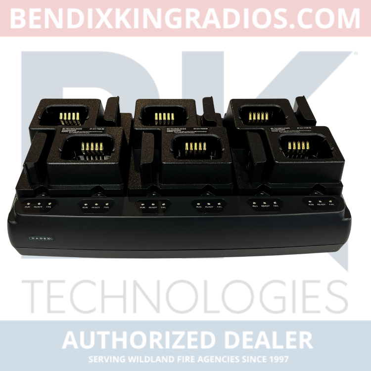 BKR0300-6 SURPASS 6-Bay Desktop Charger – Rapid Charging for BKR5000 & BKR9000 — bendixkingradios