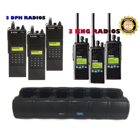 6 Bay Charger for 3 DPH, GPH Radios and 3 KNG P Series Radios — bendixkingradios